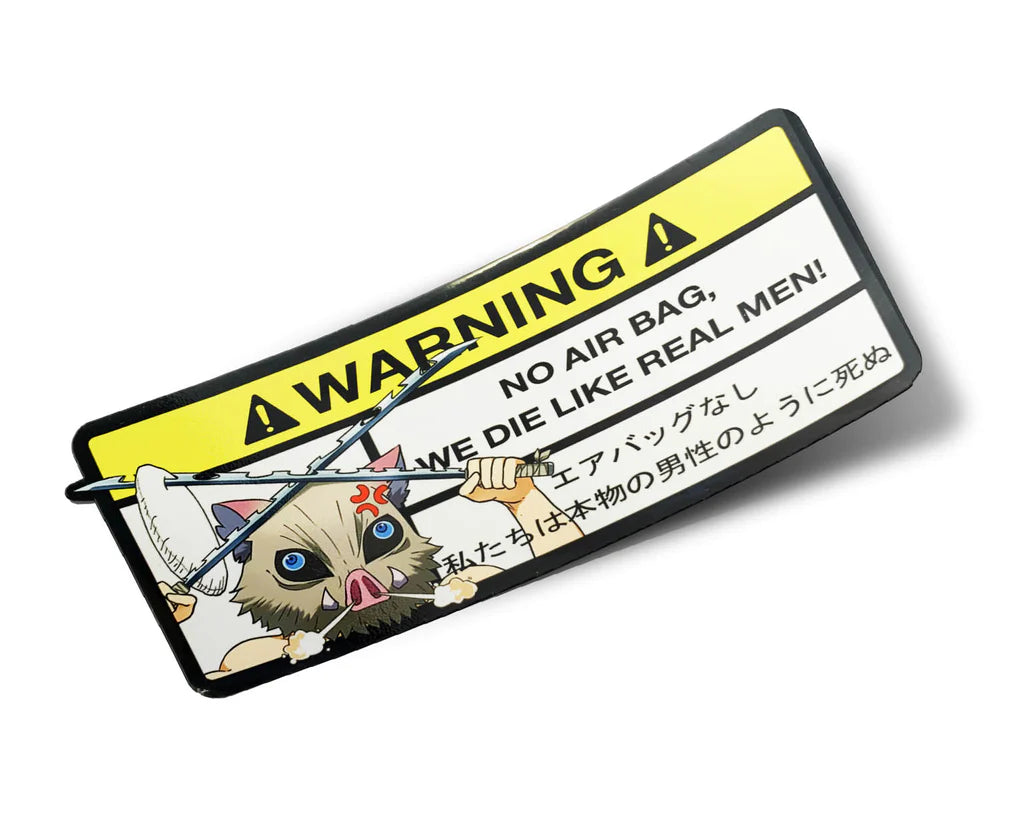 Inosuke Warning mini sticker – Anime Hub